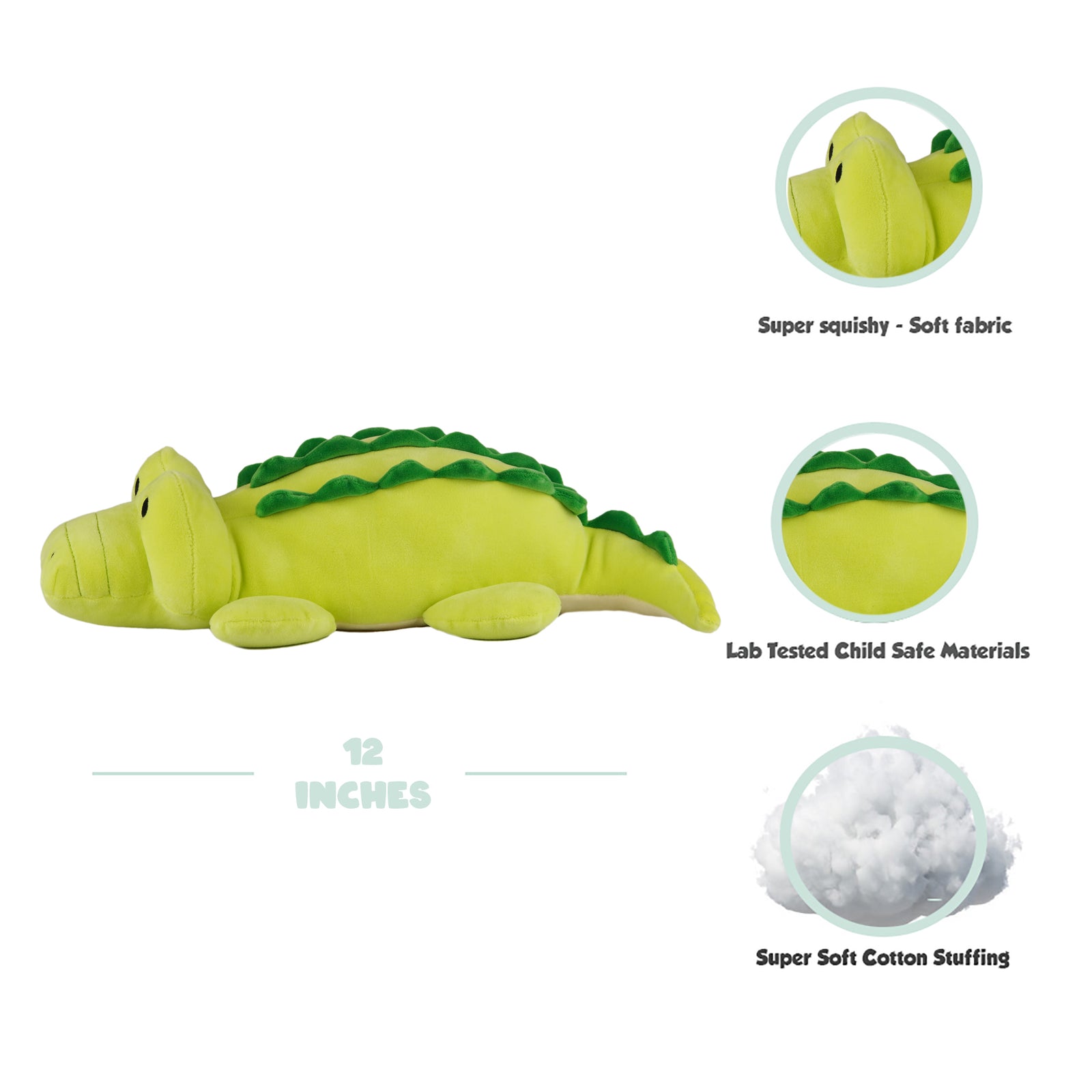 Avocatt Green Alligator Plush Stuffed Animal